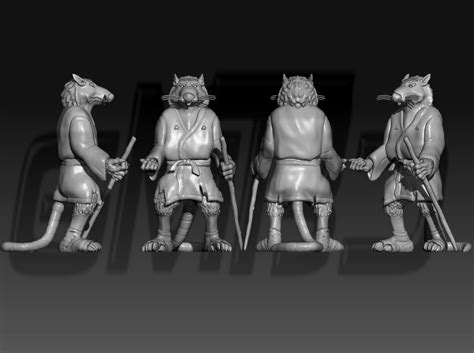Archivo Stl Splinter Tmnt 🥷・objeto Para Impresora 3d Para Descargar・cults