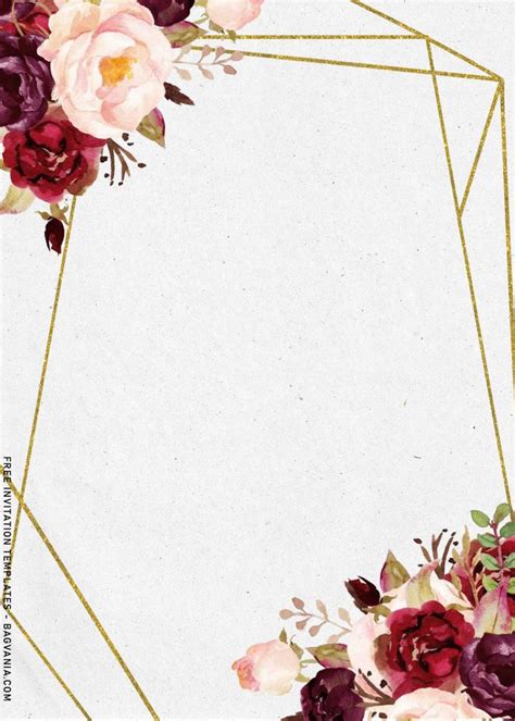 7 Watercolor Modern Floral Birthday Invitation Templates Diy Floral
