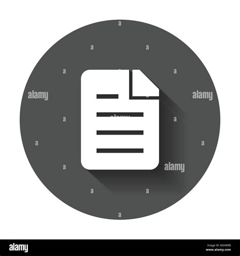 Document Flat Vector Icon Archive Data File Symbol Logo Illustration On Black Round Background
