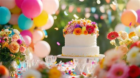 A Brightly Aesthetic And Vibrant Anniversary Celebration Scene