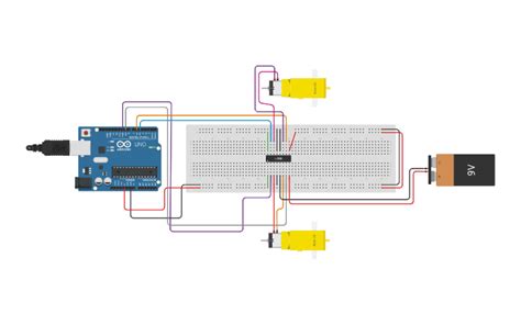 Circuit Design Motor Arduino Tinkercad