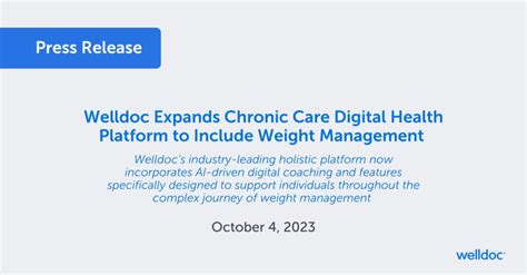 Pleased To Share That Welldoc Has Expanded Our Platform To Support