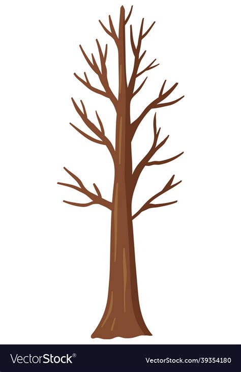 Simple Tree With No Leaves Royalty Free Vector Image