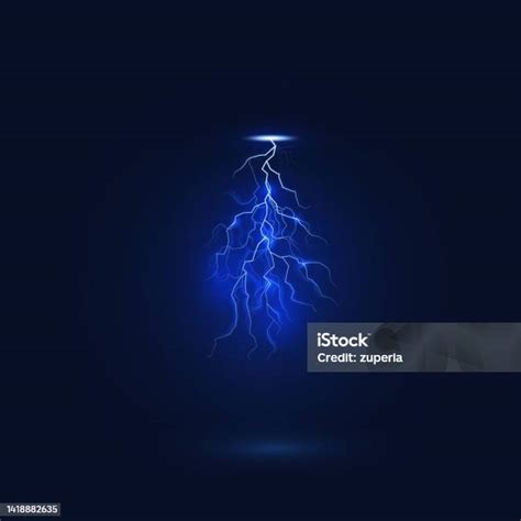 번개 번개 현실적인 뇌우 볼트 조명 효과 폭풍우 전기 번개 치기 Demobilization에 대한 스톡 벡터 아트 및 기타 이미지 Demobilization 고압 전류