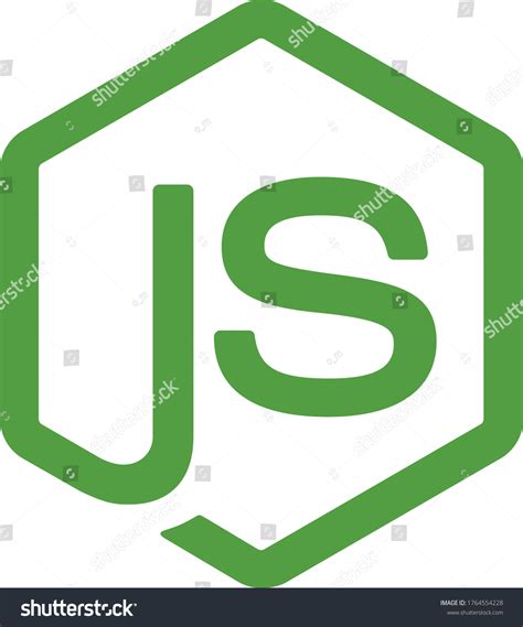 Node Vector Logo Backend Programming Javascript Stock Vector Royalty Free