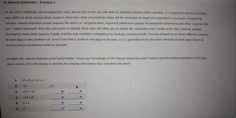 Solved 6 Natural Deduction Practice 1 As You Learn