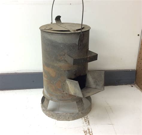 Antique Primitive Soldering Iron Coal Furnace Stove Portable Blacksmith
