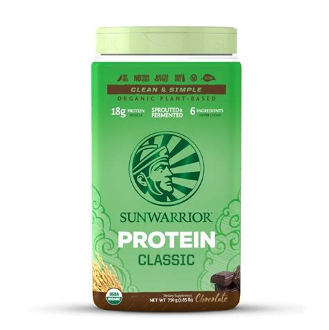 Sunwarrior Classic Plant Based Protein 30serv 750g Chocolate