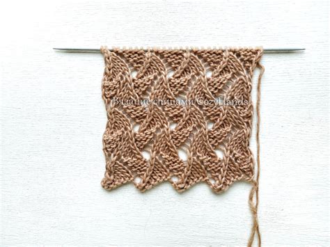 Красивейший ажурный узор спицами для вязания джемперов туник палантинов Вязание спицами