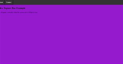 Responsive Top Nav Bar Using Html And Css
