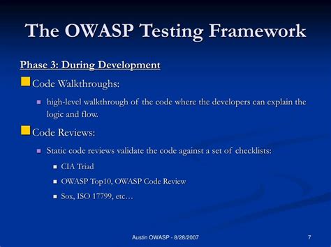 Ppt The Owasp Testing Framework Powerpoint Presentation Free