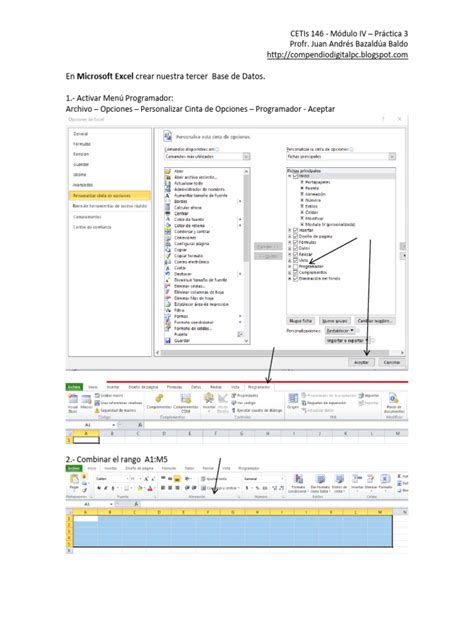 Practica3 Bdd Excel Pdf Macro Informática Microsoft Excel