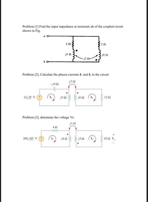 solved problem [1] find the input impedance at terminals ab