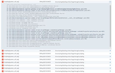 error during blocking write happens randomly ignition inductive