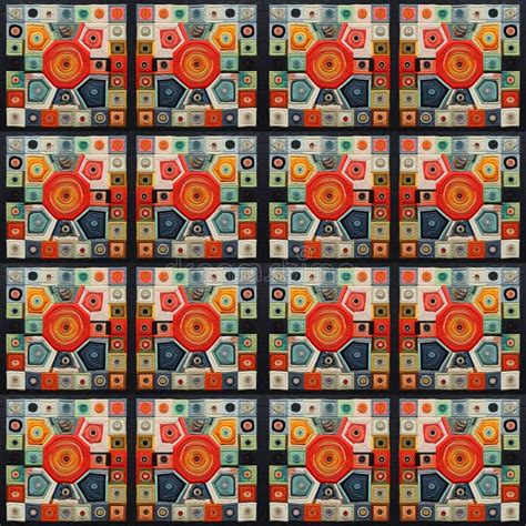 Quilted Fabric Pattern Seamless Symmetrical Wallpaper Stock Image Image Of Symmetrical
