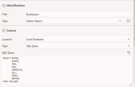 Sorting Order In Oracle APEX Classic Report