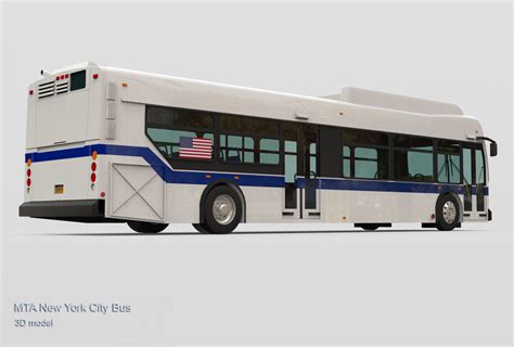 Mta New York City Bus 3d Model Rigged Cgtrader