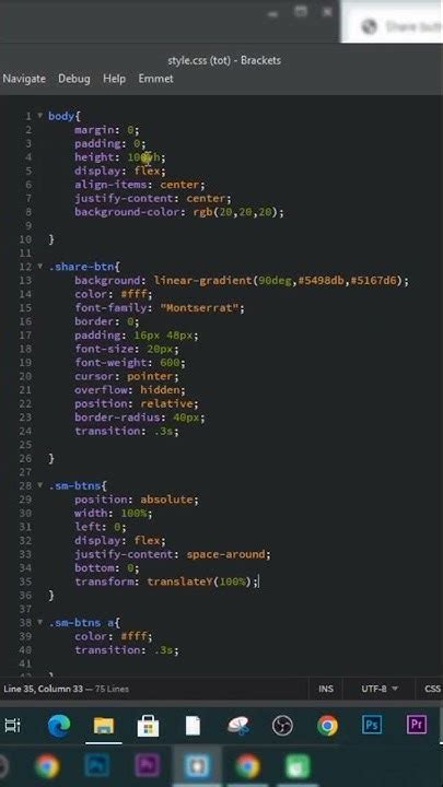 Animated Share Button Using Html And Css Youtube