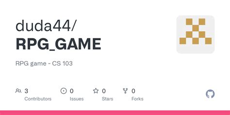 Github Duda44rpggame Rpg Game Cs 103