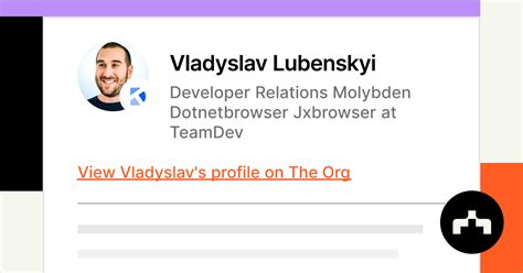 vladyslav lubenskyi developer relations molybden dotnetbrowser