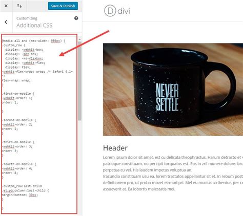 How To Adjust Divis Column Stacking Order On Mobile Devices
