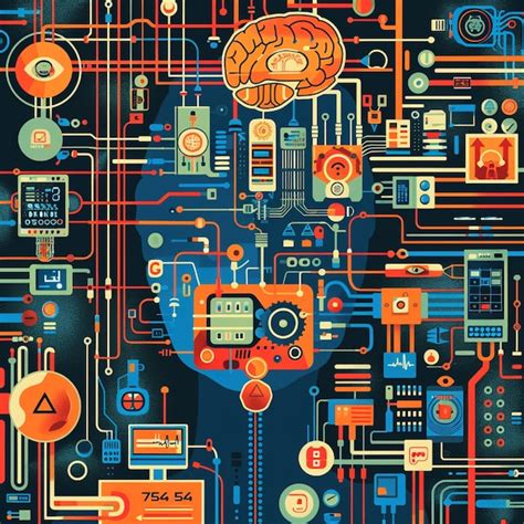 Illustration Of An Ai System Integrating With Internet Of Things Iot