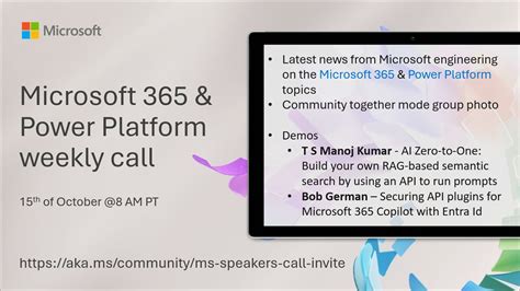 Microsoft 365 And Power Platform Call Microsoft Speakers O