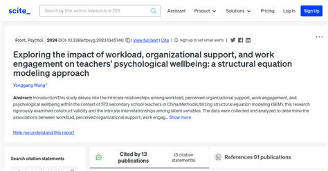 Exploring The Impact Of Workload Organizational Support And Work