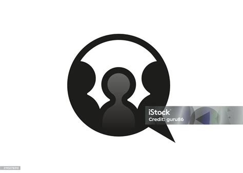 크리 에이 티브 버블 채팅 세 사람 로고 벡터 아이콘 상징 디자인 일러스트 레이 션 3 명에 대한 스톡 벡터 아트 및 기타 이미지 3 명 개념 공동체 Istock