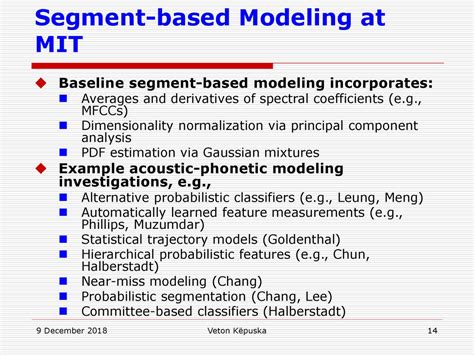 Segment Based Speech Recognition Ppt Download