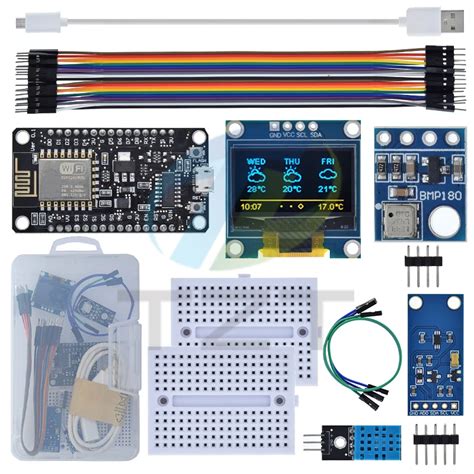 zestaw stacji pogodowej esp8266 modu wy wietlacza oled o temperaturze i