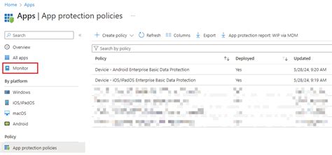 How Do I Manage The Mam App Protection Policy From Microsoft Intune