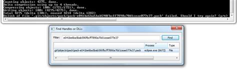Eclipse Git Gc Git Gui Unlink Of File Failed Stack Overflow