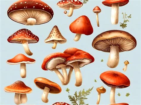 Premium Vector Vector Different Types Of Mushrooms Isolated
