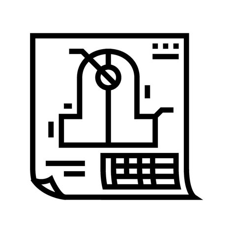 Technical Drawings Architectural Drafter Line Icon Vector Illustration 28220003 Vector Art At
