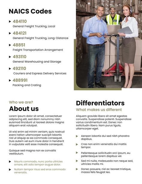 Logistics And Transportation Capability Statement Template Wordlayouts