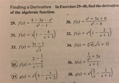 Solved Finding A Derivative In Exercises Find The Chegg