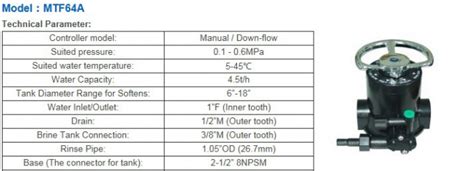 Runxin Multi Function Flow Valve Automatic Softner Control Valve F73 Twin Tank Valve