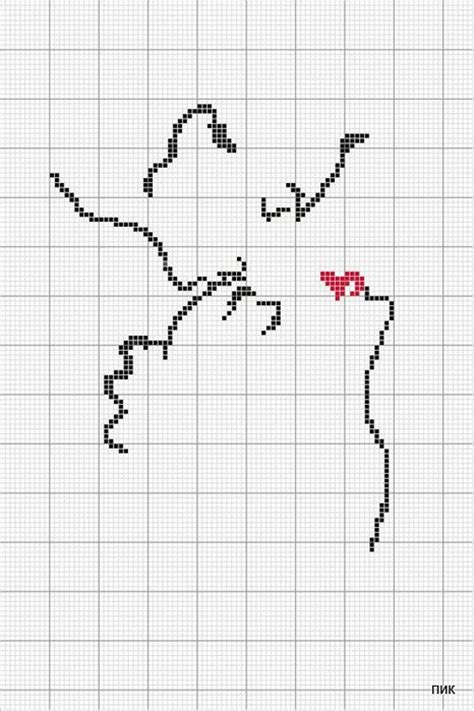 Монохромная вышивка схемы