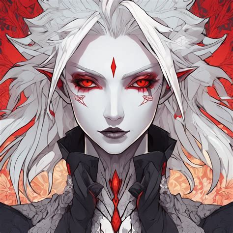 Androgynous Albino Drow Rogue Pale Skin Fanart