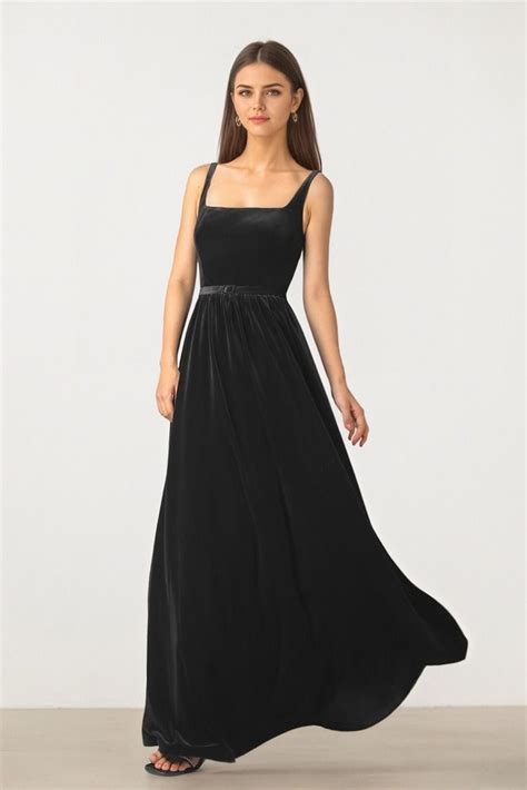 Maxi Black Dress Femi9