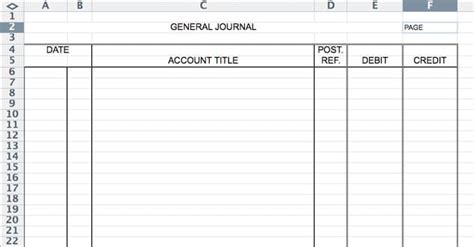 5 General Journal Templates Free Sample Templates