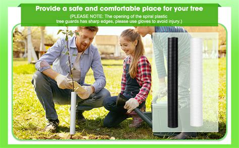 Menkxi 20 Pcs Corrugated Tree Guards Saplings Tree Trunk