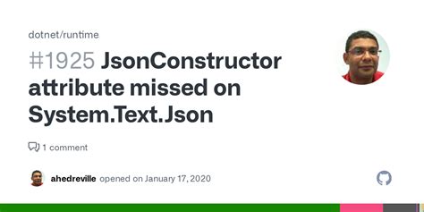 Jsonconstructor Attribute Missed On Systemtextjson · Issue 1925