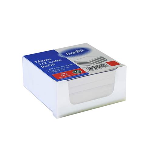 Bantex Note Pad Cube Demi Size Refill White Windhoek Stationers