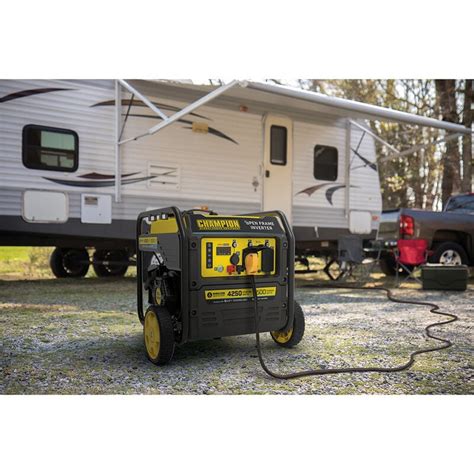 Champion 4250-Watt Wireless Remote Start RV-Ready Portable Open-Frame Inverter Generator