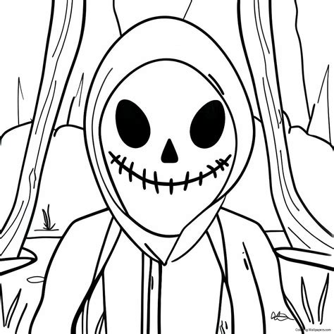Eyeless Jack In The Dark Forest Coloring Page 68785 54476