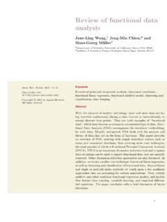 Review Of Functional Data Analysis Review Of Functional Data Analysis Pdf PDF4PRO