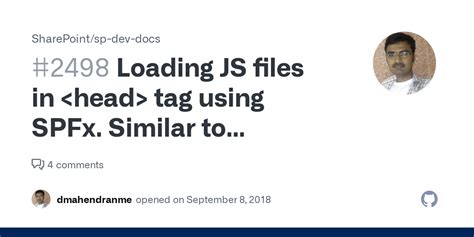 Loading Js Files In Tag Using Spfx Similar To Sitecustomactions · Issue 2498 · Sharepointsp