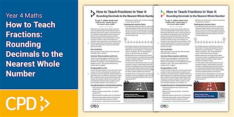 How To Teach Fractions In Year Rounding Decimals To The Nearest Whole